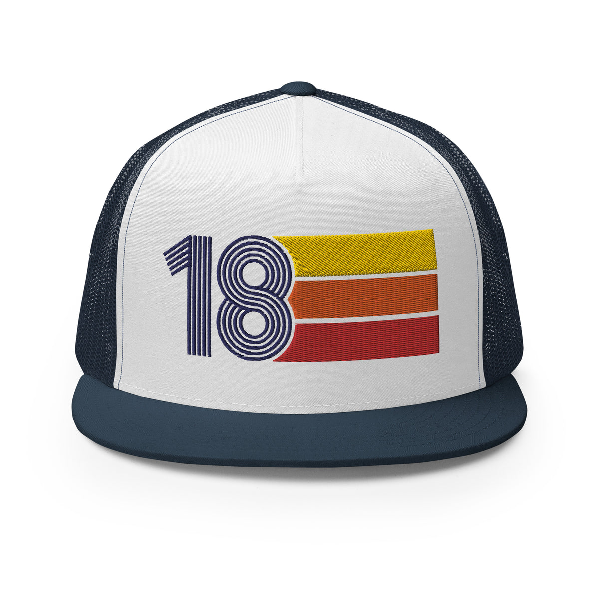 Classic Retro 18 Flat Bill Trucker Cap
