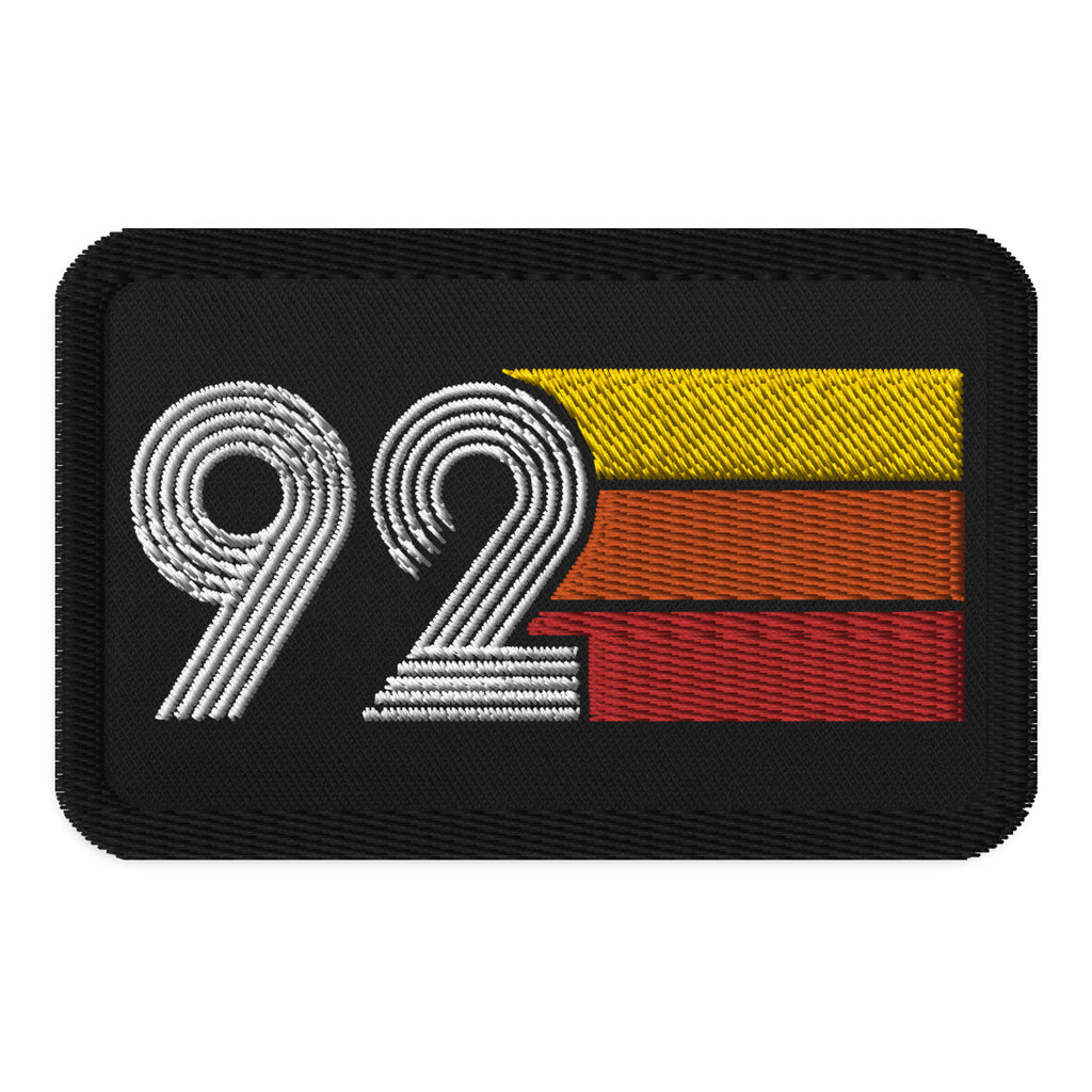 92 - 1992 Retro Birthday Year Embroidered patches