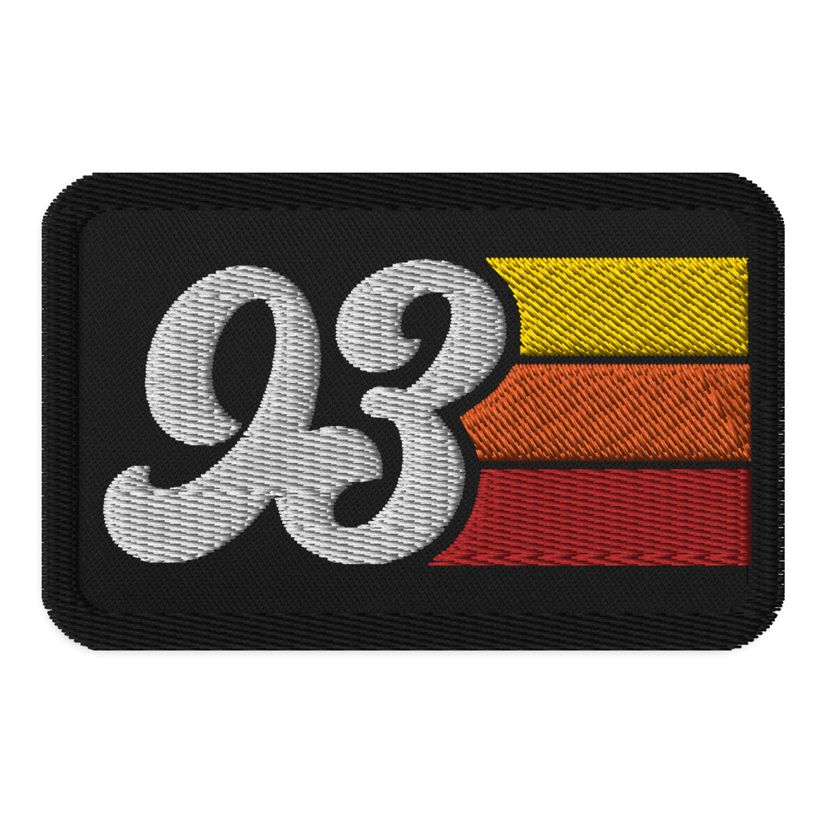 93 - 1993 Retro Groovy Birthday Year Embroidered patches