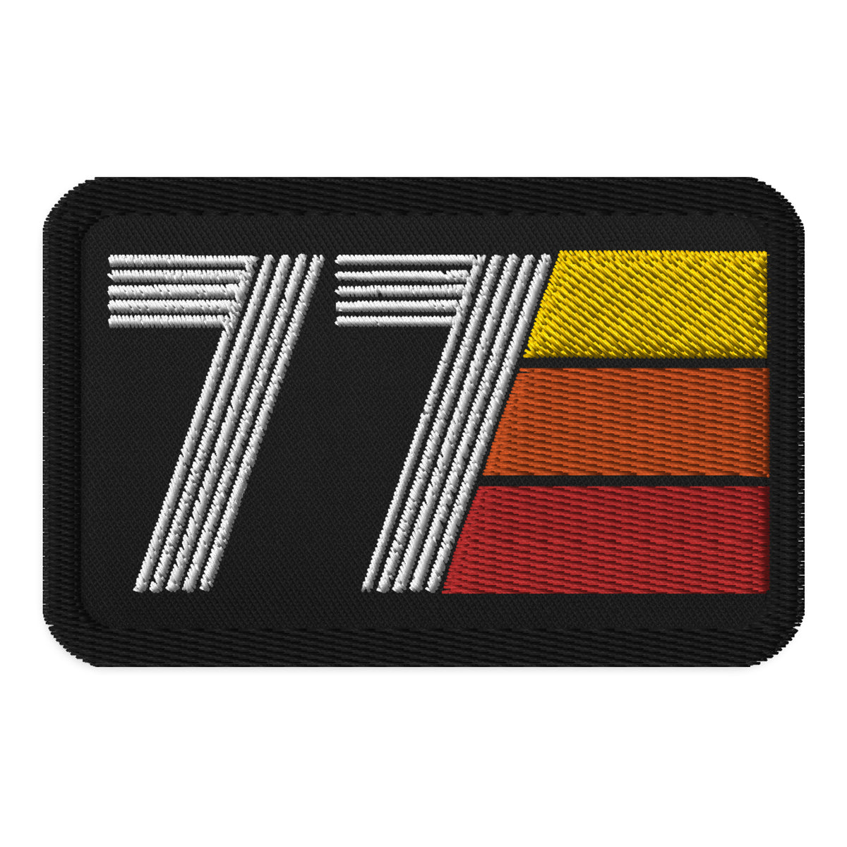 77 - 1977 Retro Tri-Line Embroidered patches