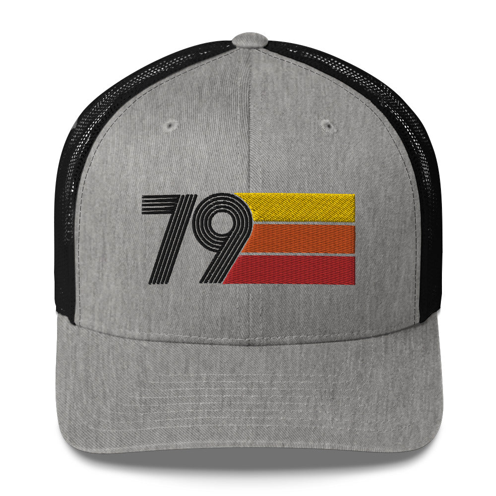 79 Number 1979 Birthday Retro Trucker Hat