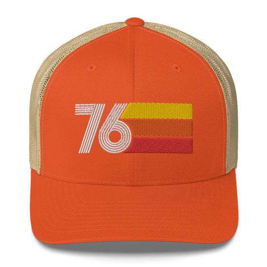 76 Number 1976 Birthday Retro Trucker Hat – Styleuniversal