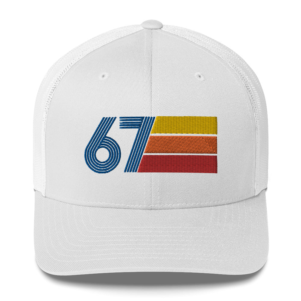 67 Number 1967 Birthday Retro Trucker Hat
