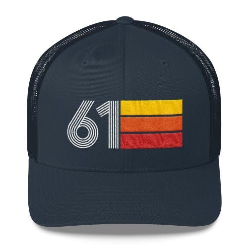61 Number 1961 Birthday Retro Trucker Hat