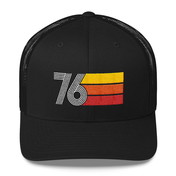 76 Number 1976 Birthday Retro Trucker Hat